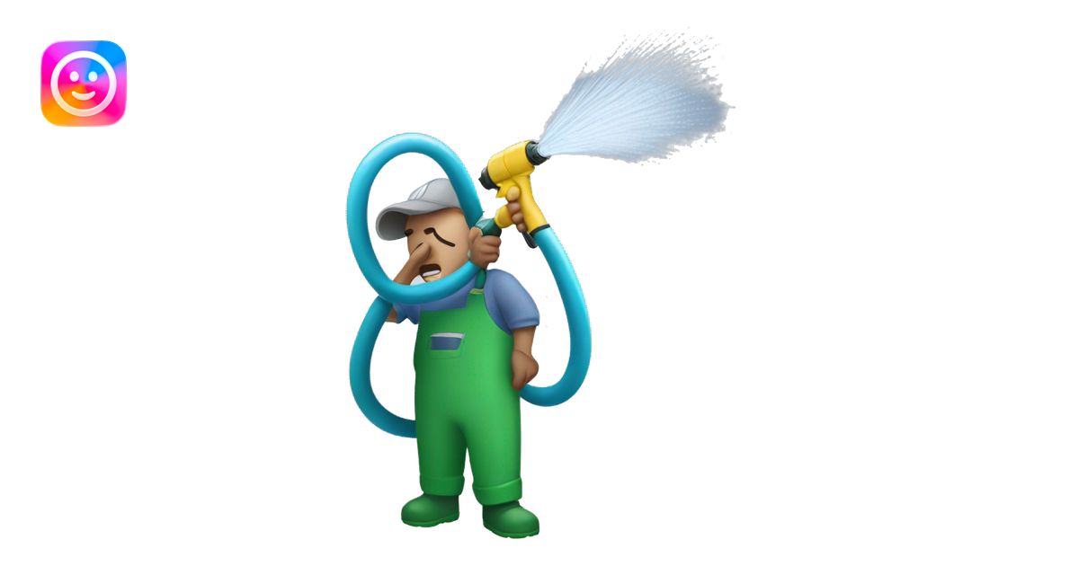 Water hose spraying really hard emoji | AI Emoji Generator