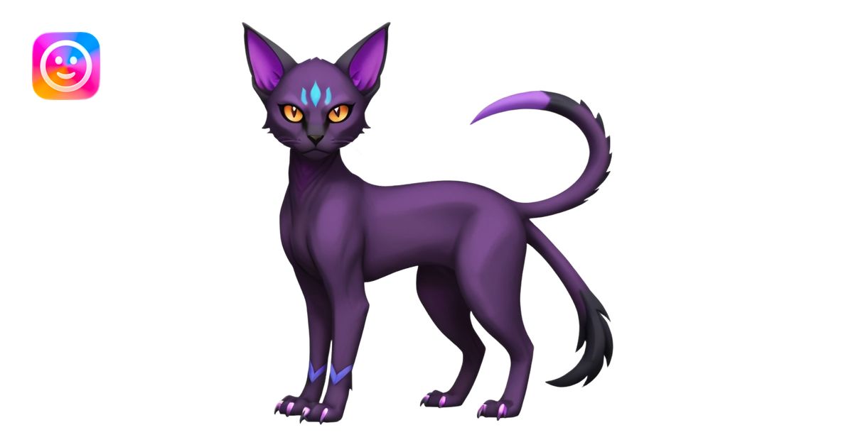 Black edgy Noivern-Litten-Sphynx-Lykoi-Caracal-cat-Fakemon full-body ...