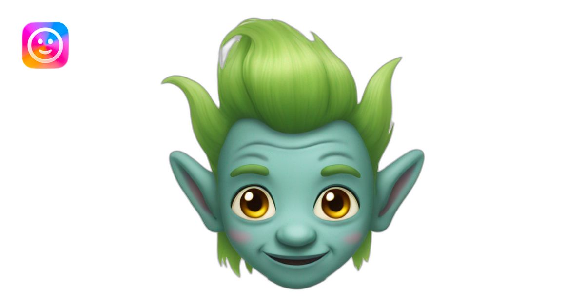 little cute Troll emoji | AI Emoji Generator