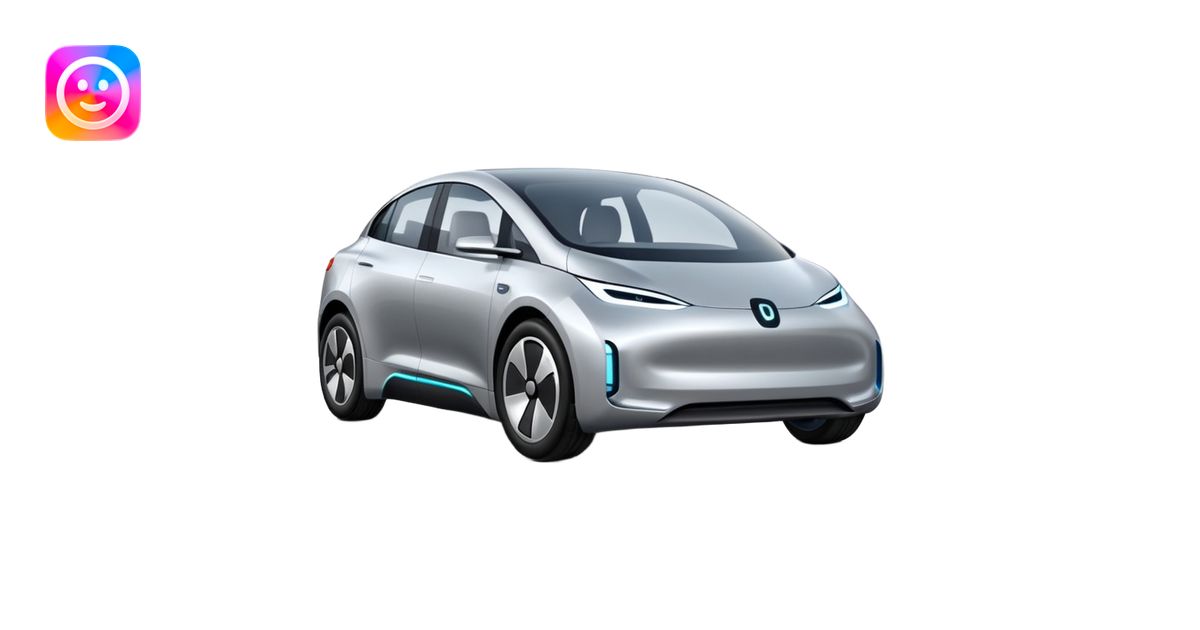 big Modern autonomous electric car emoji | AI Emoji Generator