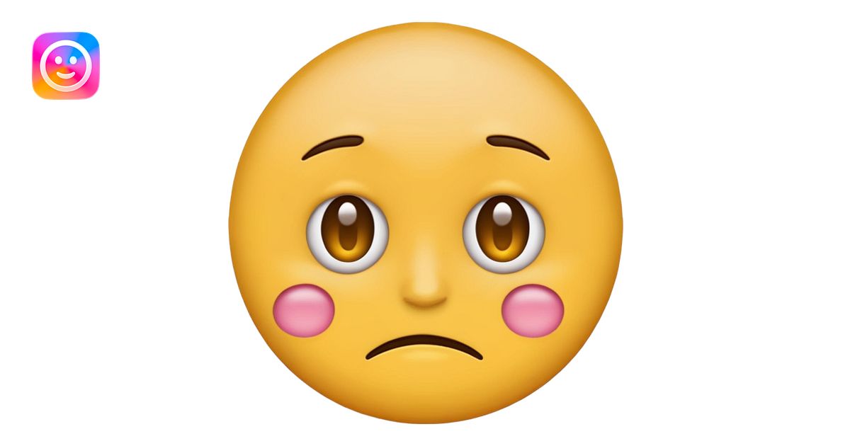 two round faced emojis not happy stuck together no pink cheeks emoji ...
