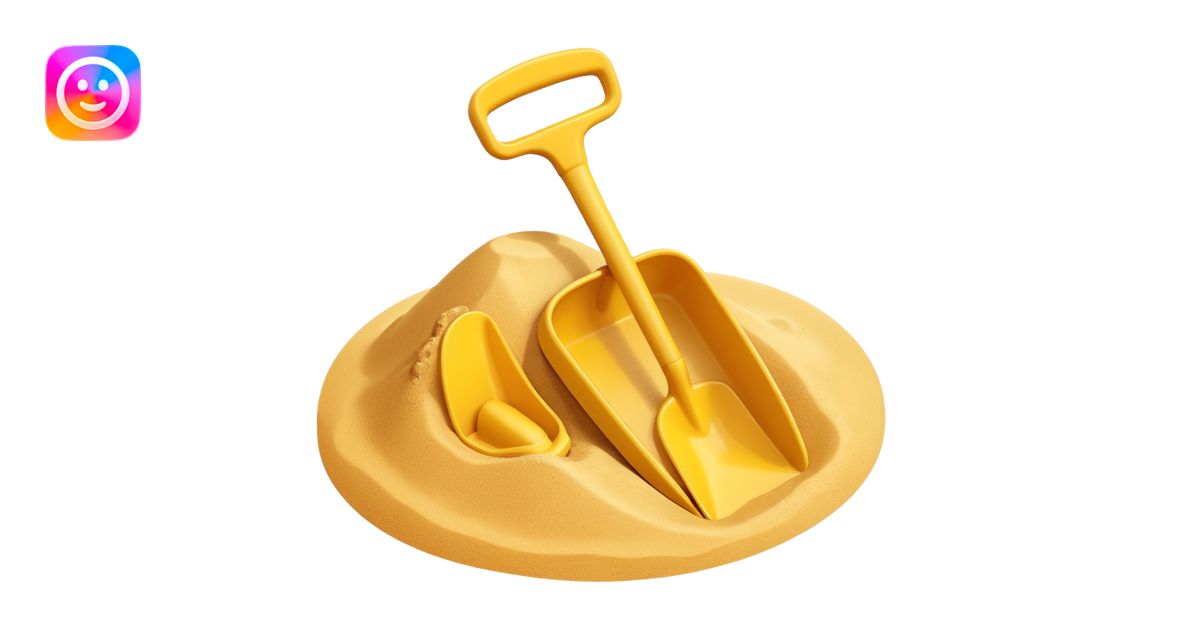 toy shavel on the sand emoji | AI Emoji Generator
