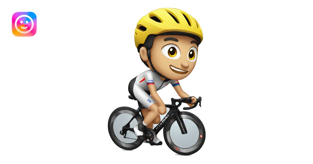 Winner cyclist emoji | AI Emoji Generator