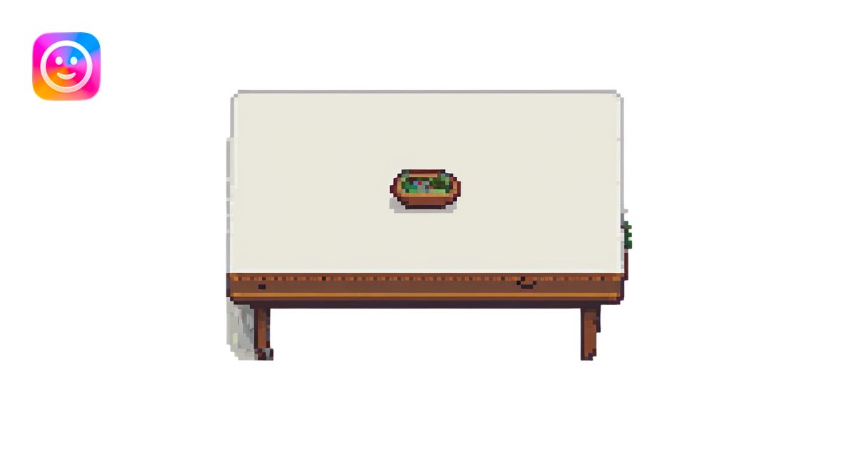 table in pixel art style illustration | AI Emoji Generator
