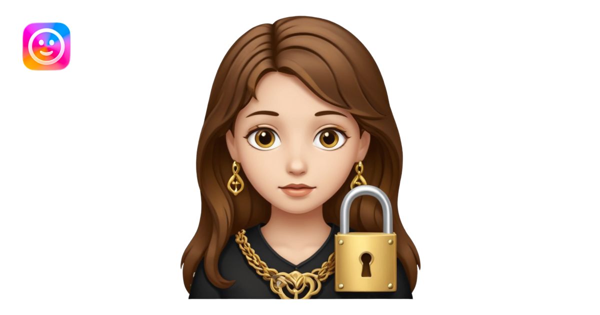 girl with lock emoji | AI Emoji Generator