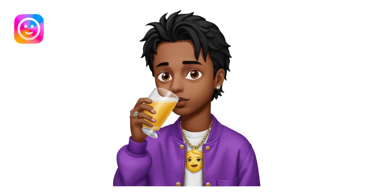 Playboi carti sipping lean emoji | AI Emoji Generator