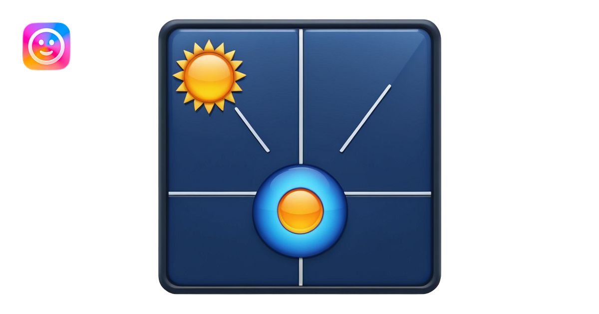two dimensional solar panel emoji | AI Emoji Generator