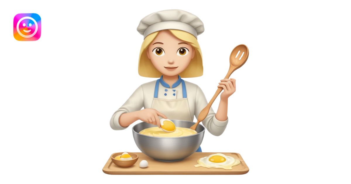 baking preperation with mixing bowl with uncracked eggs and butter ...