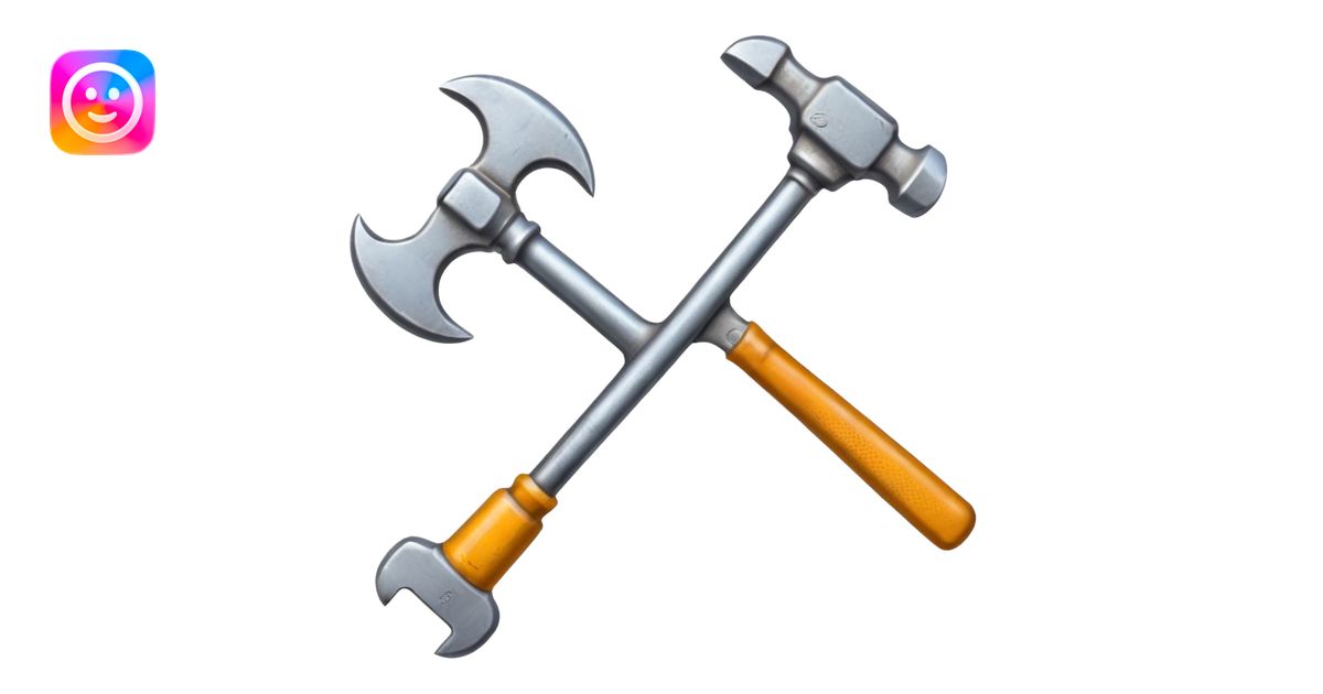 consturction spanner and hammer in a form of cross emoji | AI Emoji ...