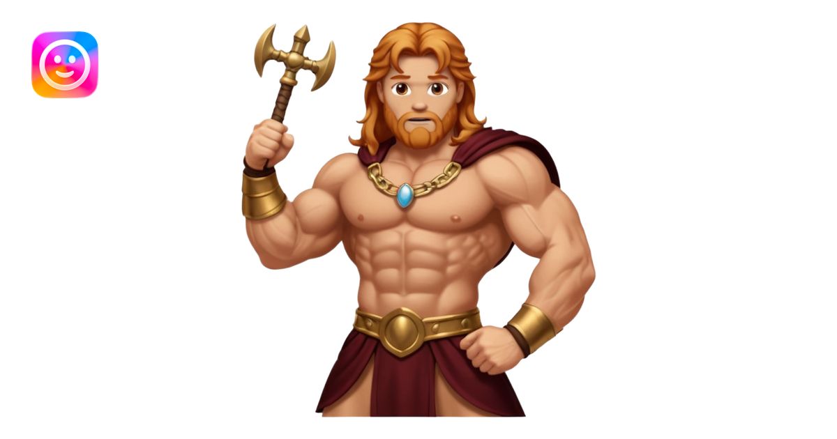Hercules, God of Strength from Gods and Goddesses with long reddish ...