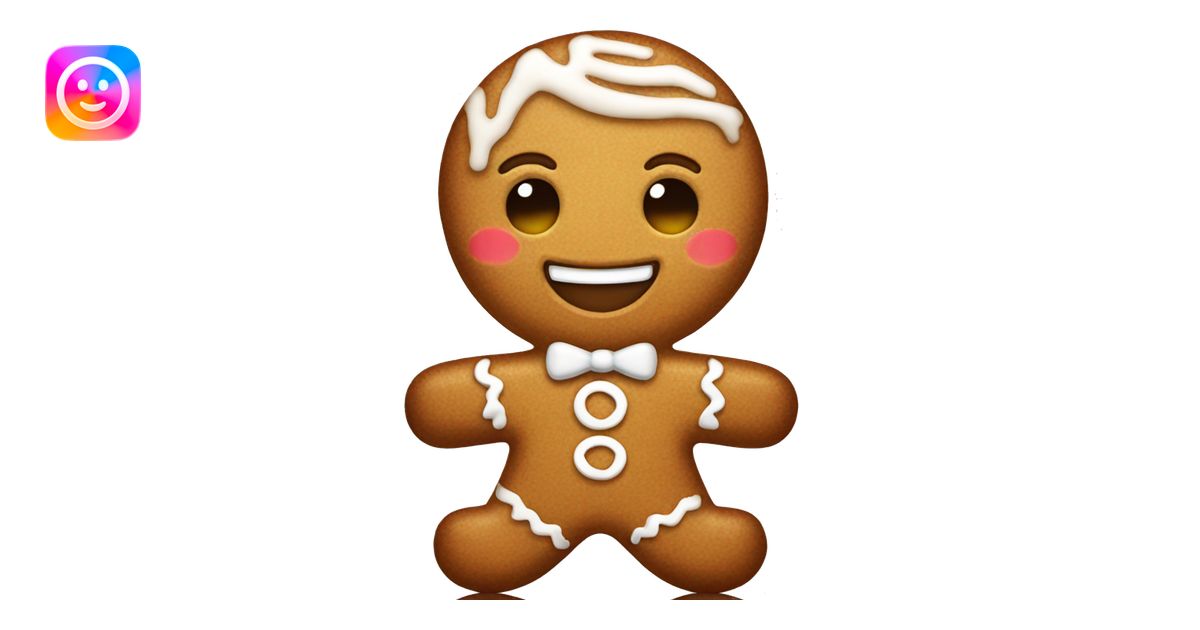 Cute light brown gingerbread man emoji | AI Emoji Generator