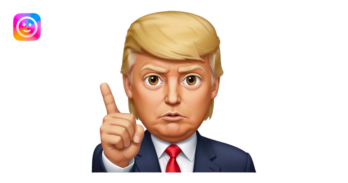 Super realistic Donald Trump pointing index finger up, realistic eyes ...