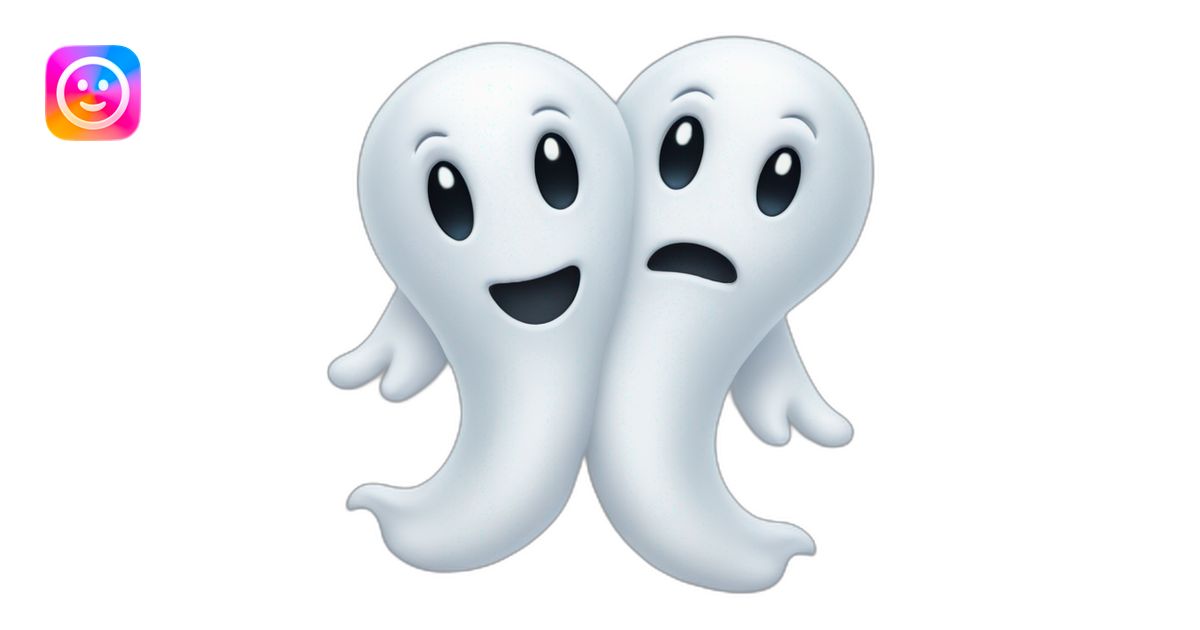 two hugging ghosts emoji | AI Emoji Generator