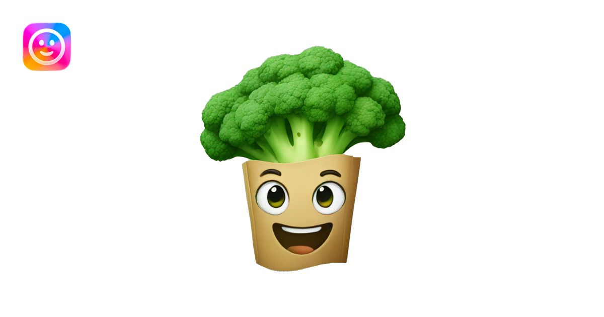 Broccoli is running emoji | AI Emoji Generator