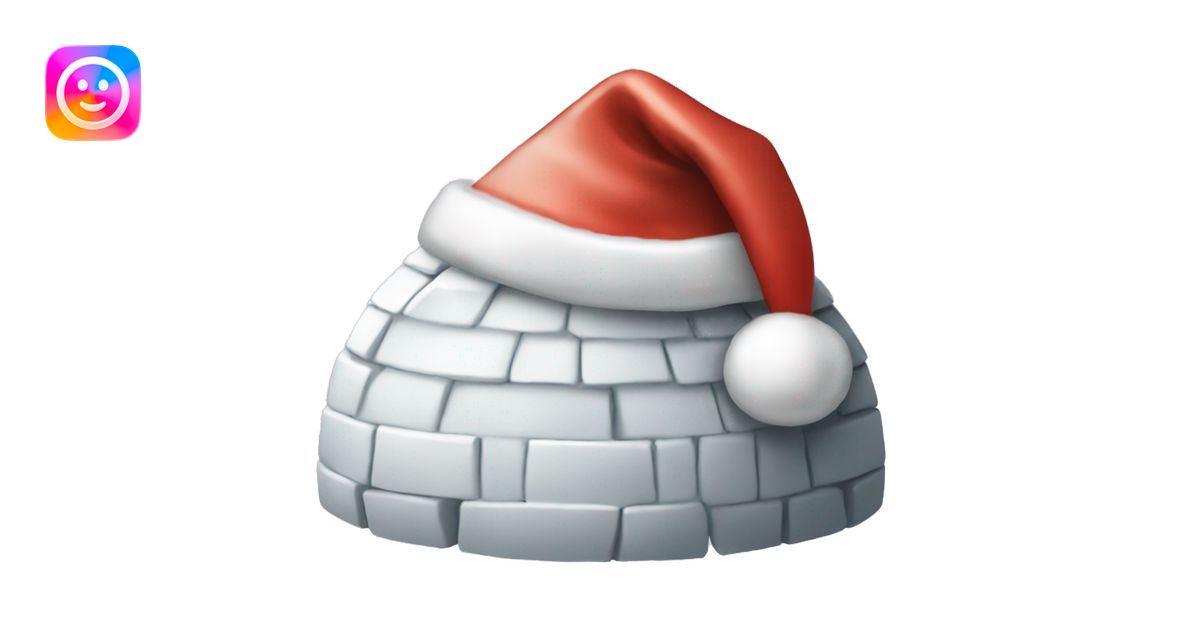 igloo xmas santa hat emoji | AI Emoji Generator