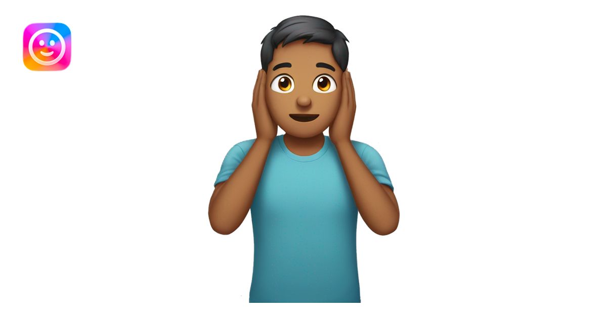 saying sorry by holding ears emoji | AI Emoji Generator