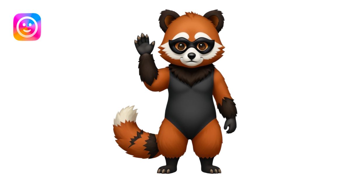 Realistic cool edgy 4-legged quadrupedal Bear-Red-Panda-Tanuki-animal ...