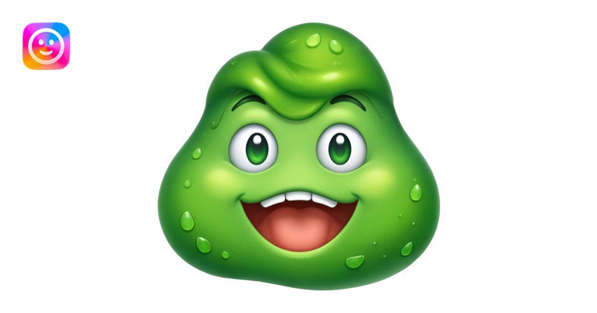 A cute cartoon booger emoji | AI Emoji Generator