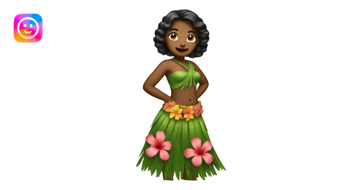 Hula girl emoji | AI Emoji Generator