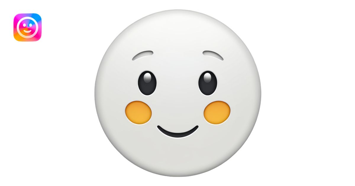 White circle without face emoji | AI Emoji Generator