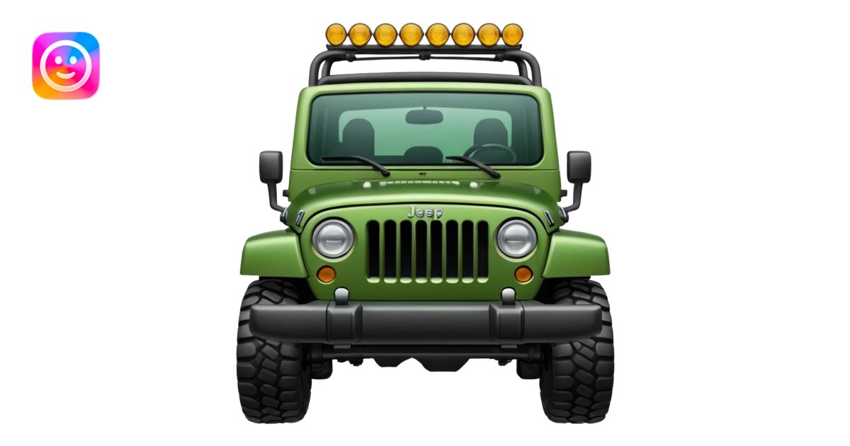 Green jeep emoji | AI Emoji Generator