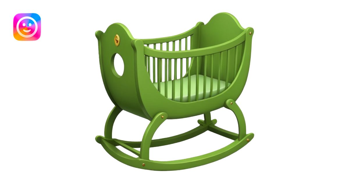 baby cradle green emoji | AI Emoji Generator
