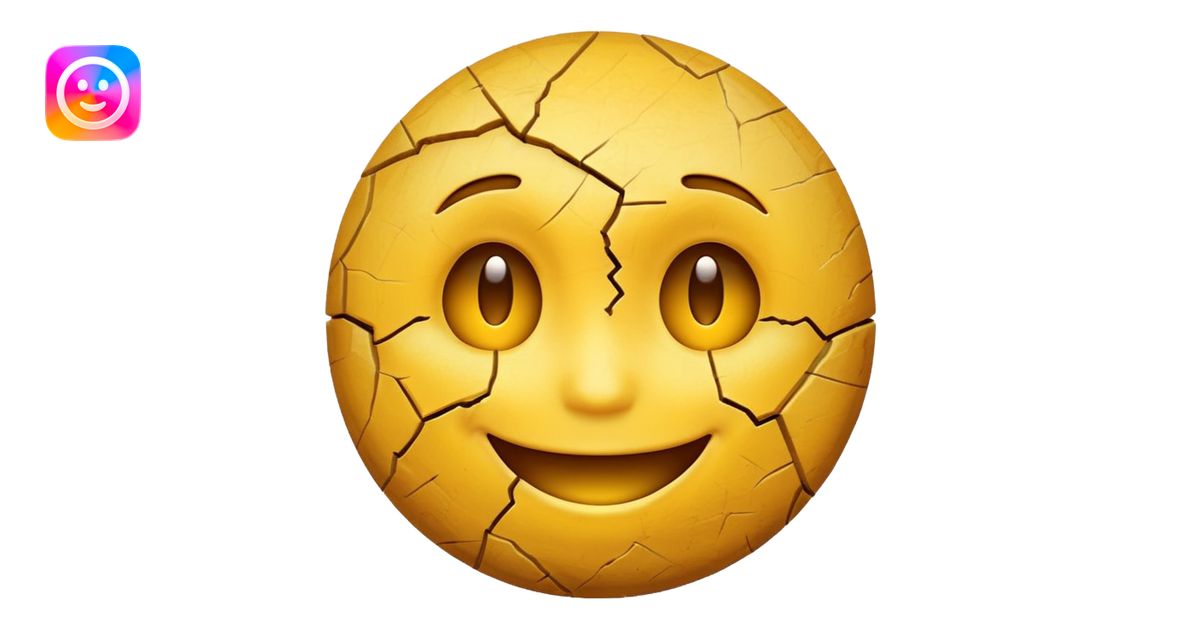 Cracked smiling face emoji emoji | AI Emoji Generator