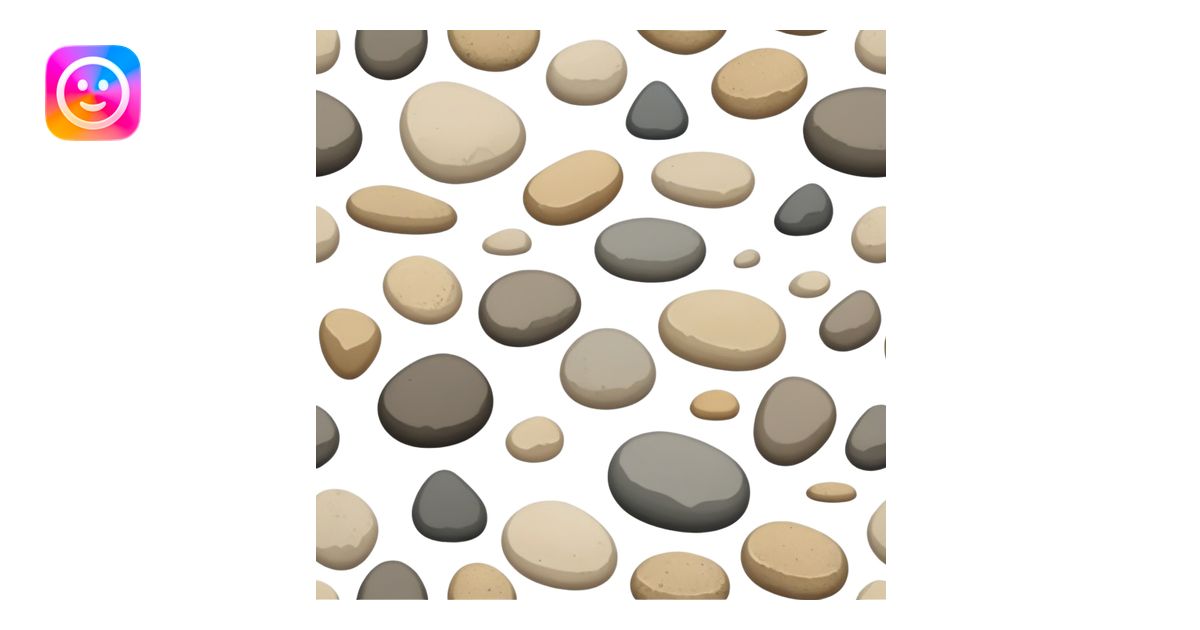 generate realistic detailed stones in 3d style with sand emoji | AI ...