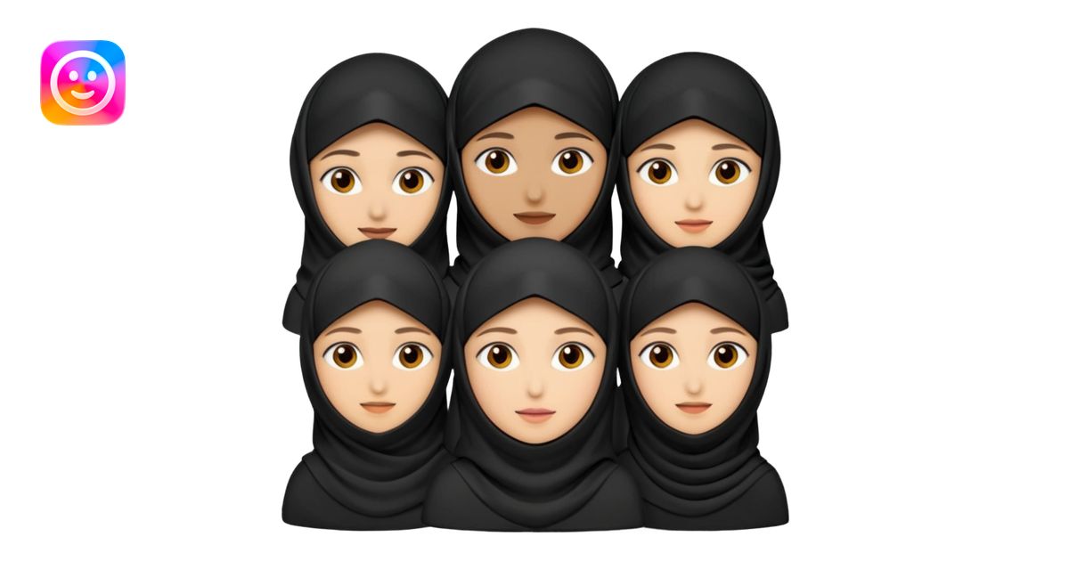 muslim faily emoji , with the women wearing niqab emoji | AI Emoji ...