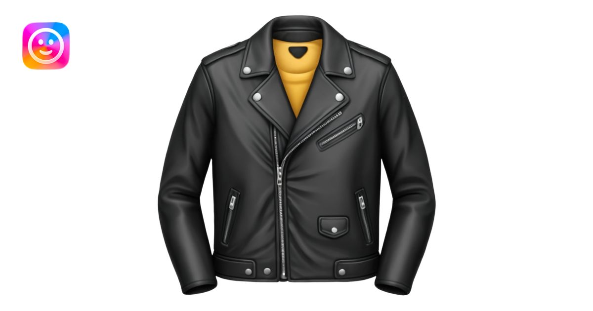 Black leather jacket emoji | AI Emoji Generator