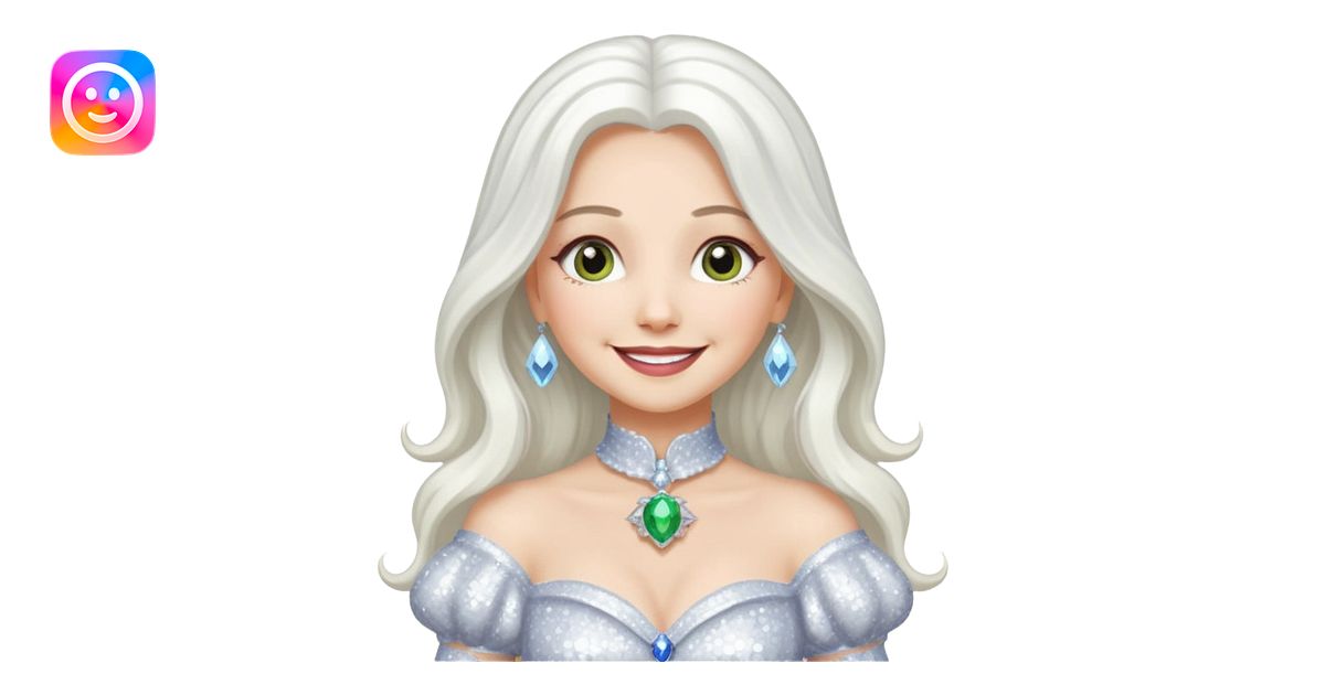 The Good Witch from The Land of Oz with long white hair, white sequin ...