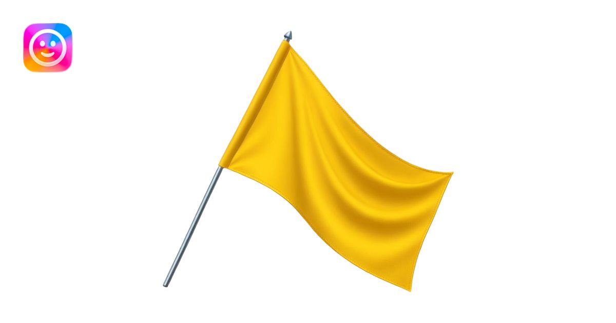 Make a yellow colour triangular flag emoji emoji | AI Emoji Generator