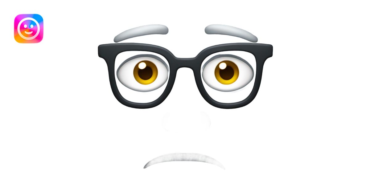 sus face holding glasses down emoji | AI Emoji Generator