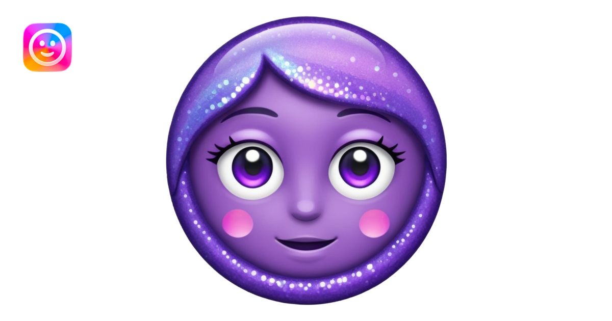 glitter purple pity emoji | AI Emoji Generator