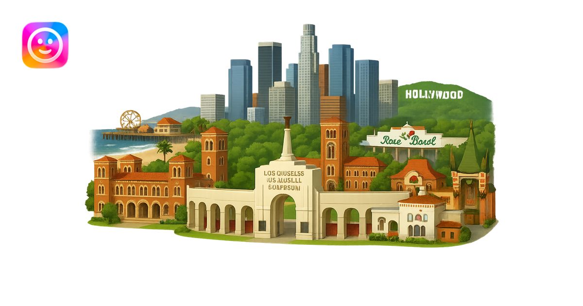 Adjust the Los Angeles emoji to prominently include more of the Los ...