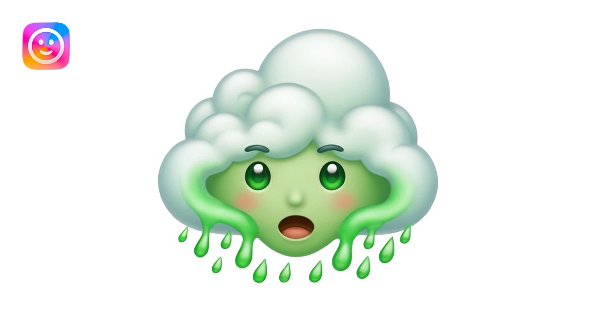 bad smell green cloud emoji | AI Emoji Generator
