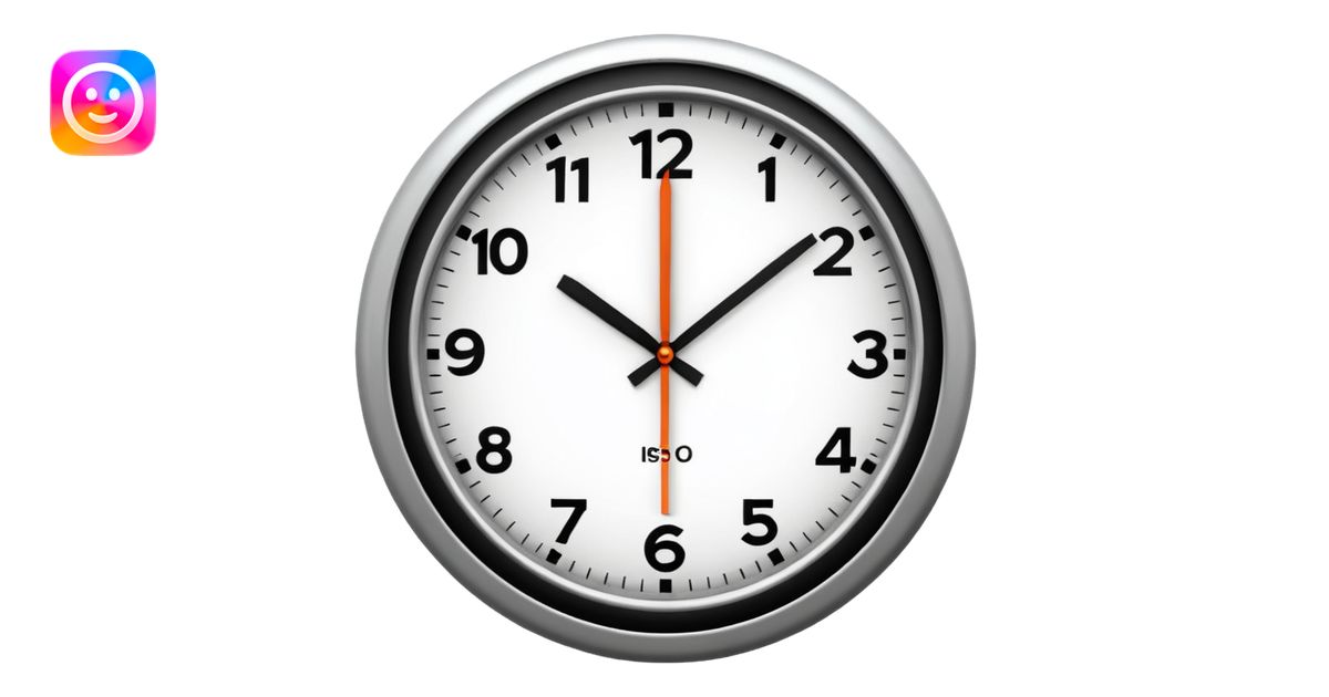 Clock showing 1 o'clock emoji | AI Emoji Generator