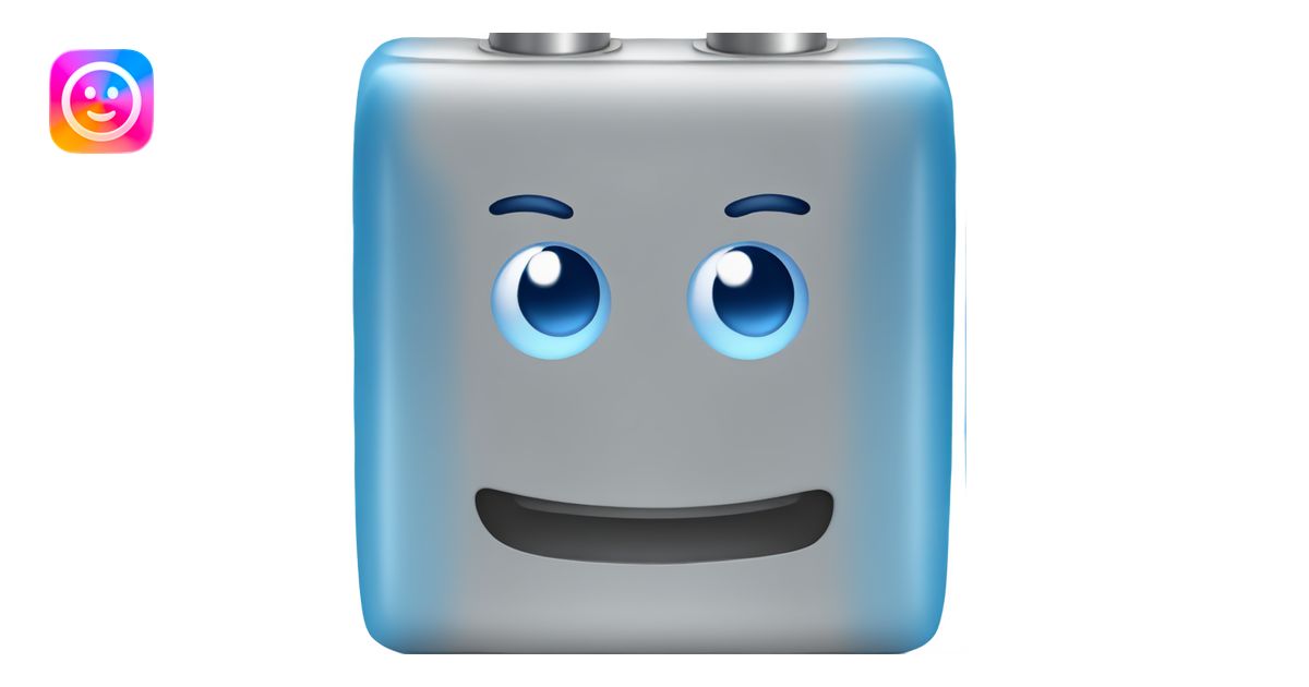 Happy BLUE battery emoji | AI Emoji Generator