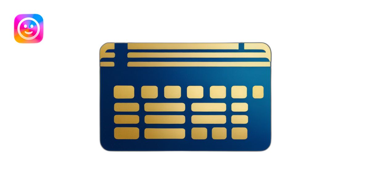 Bank Card flat style emoji, main color is a gold gradient, payment ...