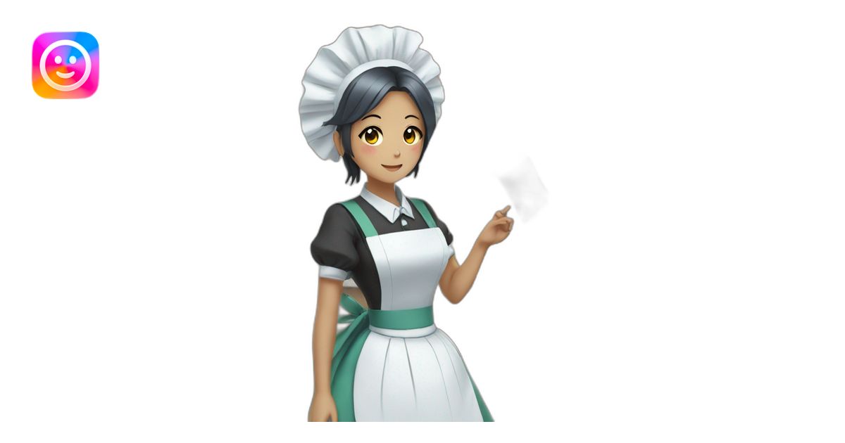house maid anime emoji | AI Emoji Generator