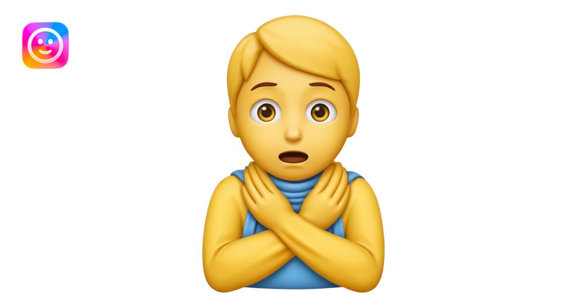 Emoji having hands wrapped around their neck and their eyes looking up ...