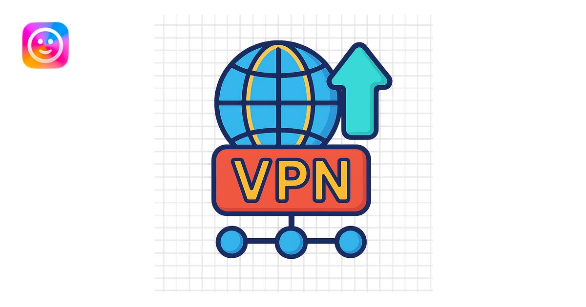VPN icon with a globe, an arrow, and a connection network, cartoon 3D ...