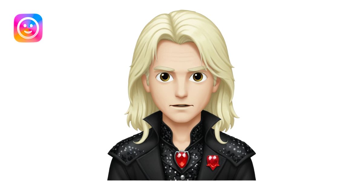 Alucard, Son of Dracula with long platinum blonde hair, black sequin ...