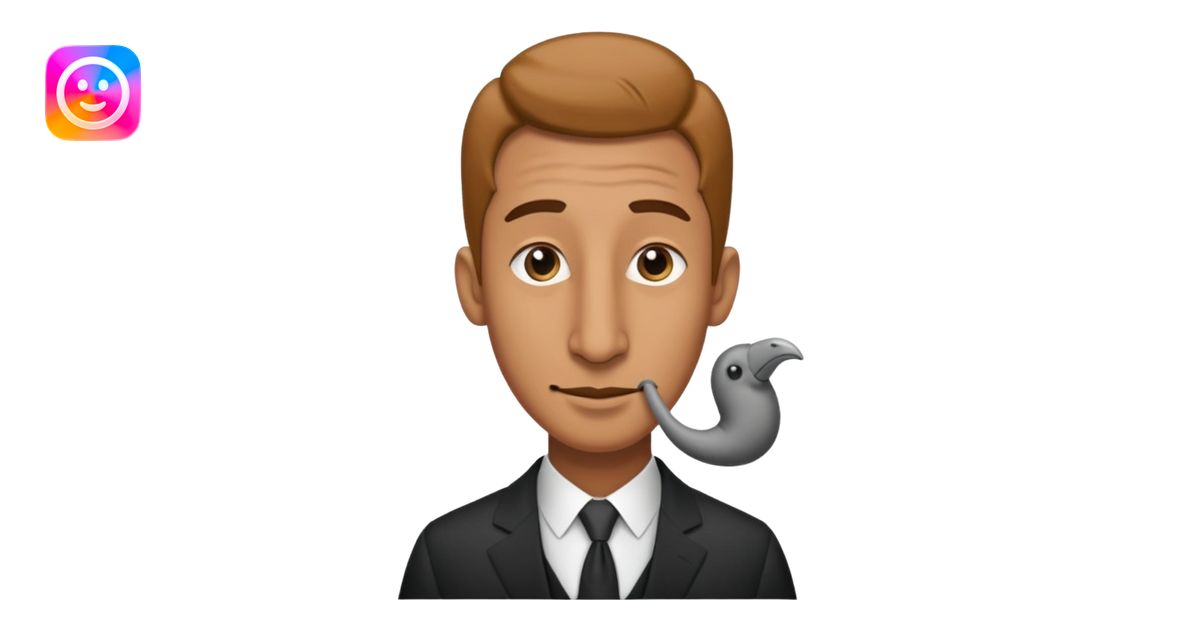 Man with a long nose wearing a suit and kipa emoji | AI Emoji Generator