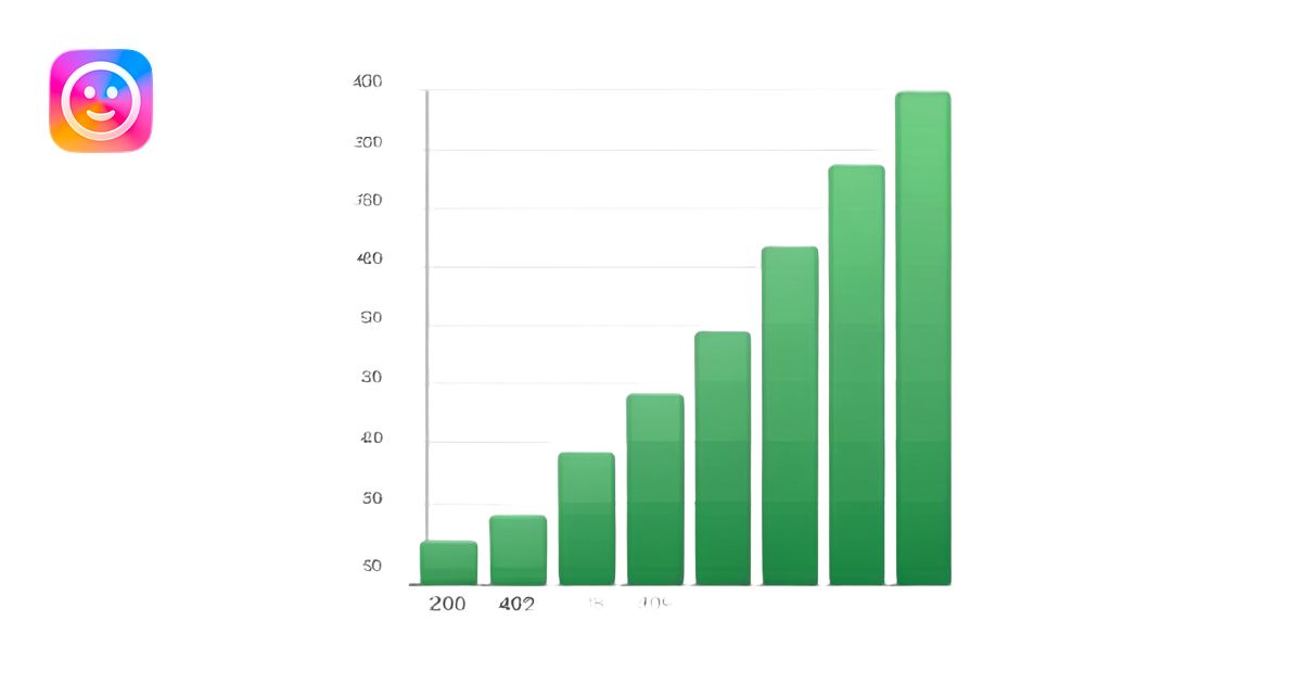 bar chart with green taller than grey emoji | AI Emoji Generator