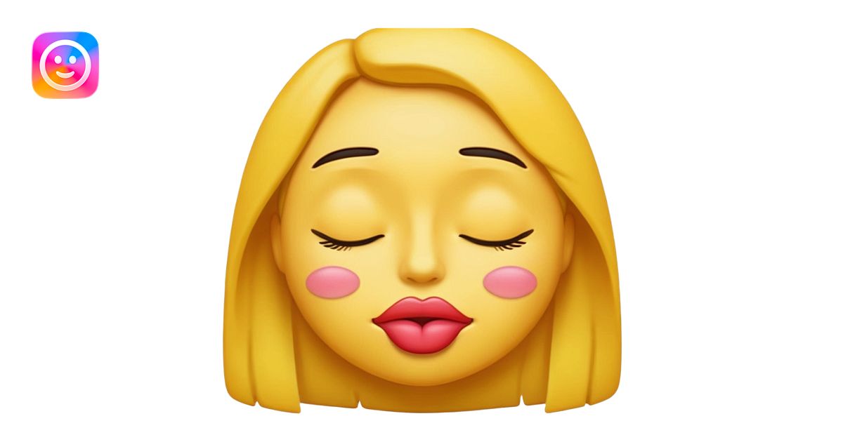 Make me an emoji sticking out his lips and closing his eyes emoji | AI ...