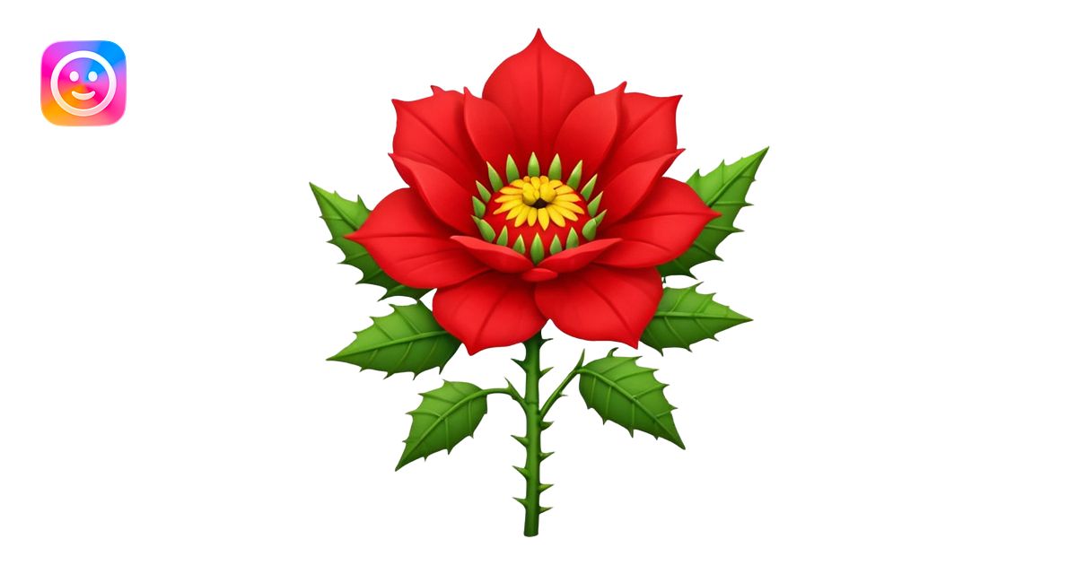 a mean flower with a personality emoji | AI Emoji Generator