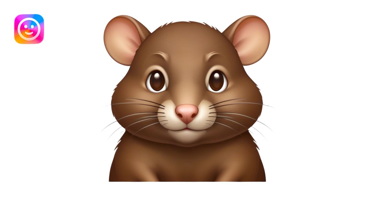 Cinematic Noble Brown Rat Portrait Emoji, Poised and alert, with a ...