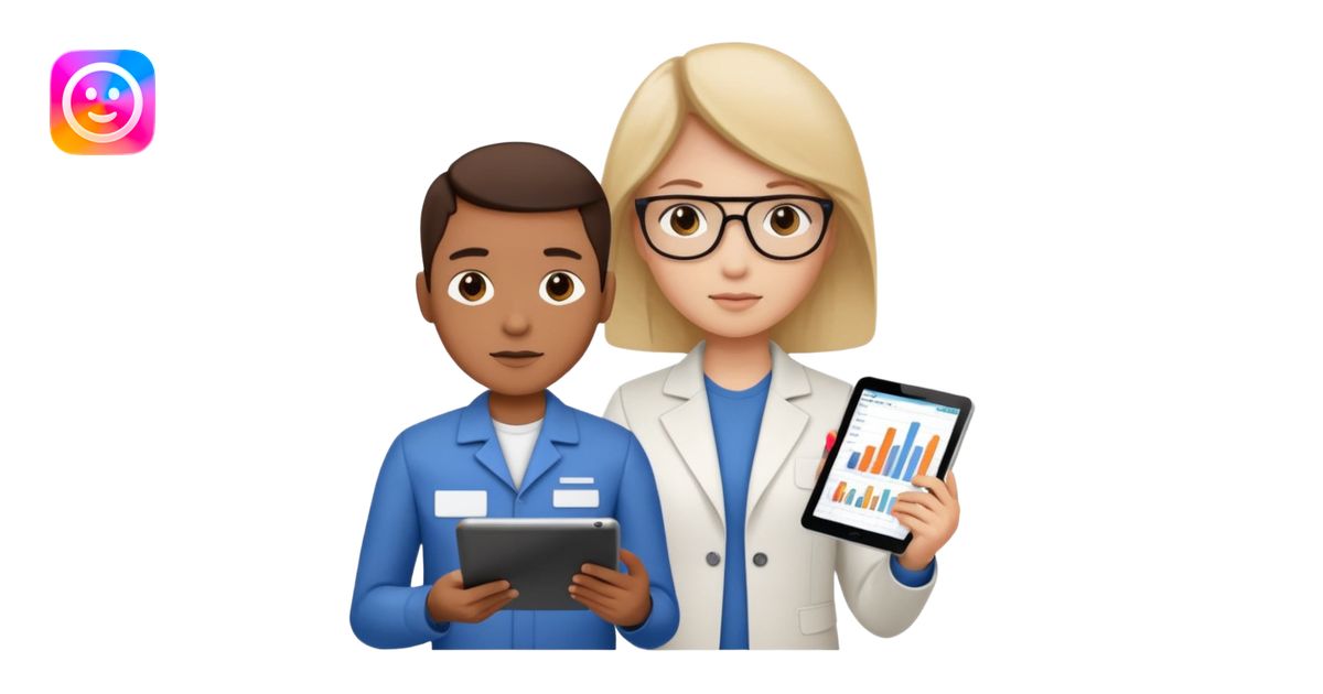 report with charts on a tablet emoji | AI Emoji Generator