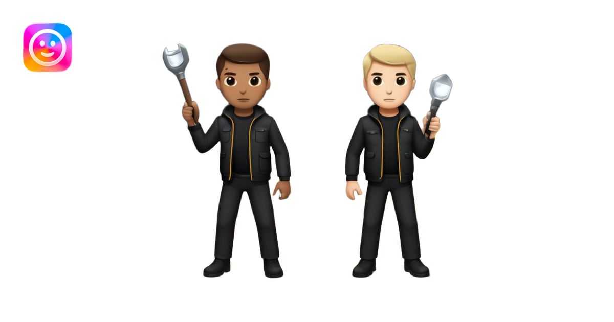 two guys trespassing a house emoji | AI Emoji Generator